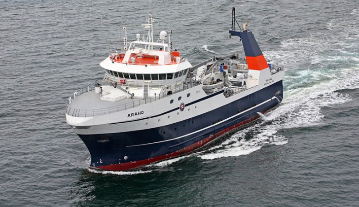 Newbuild factory trawler Araho en route to Alaska | National Fisherman